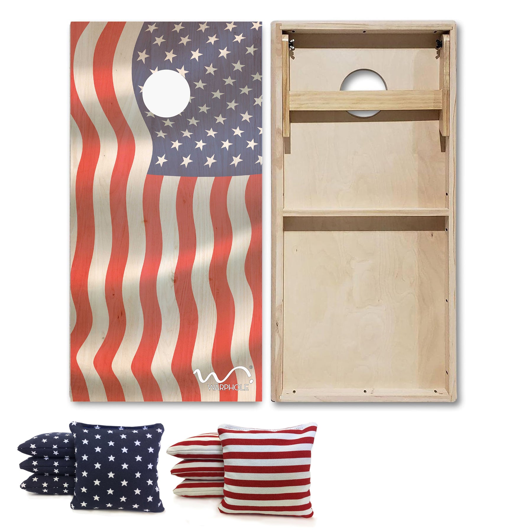 Cornhole Signature by Warphole® - Flag Maple